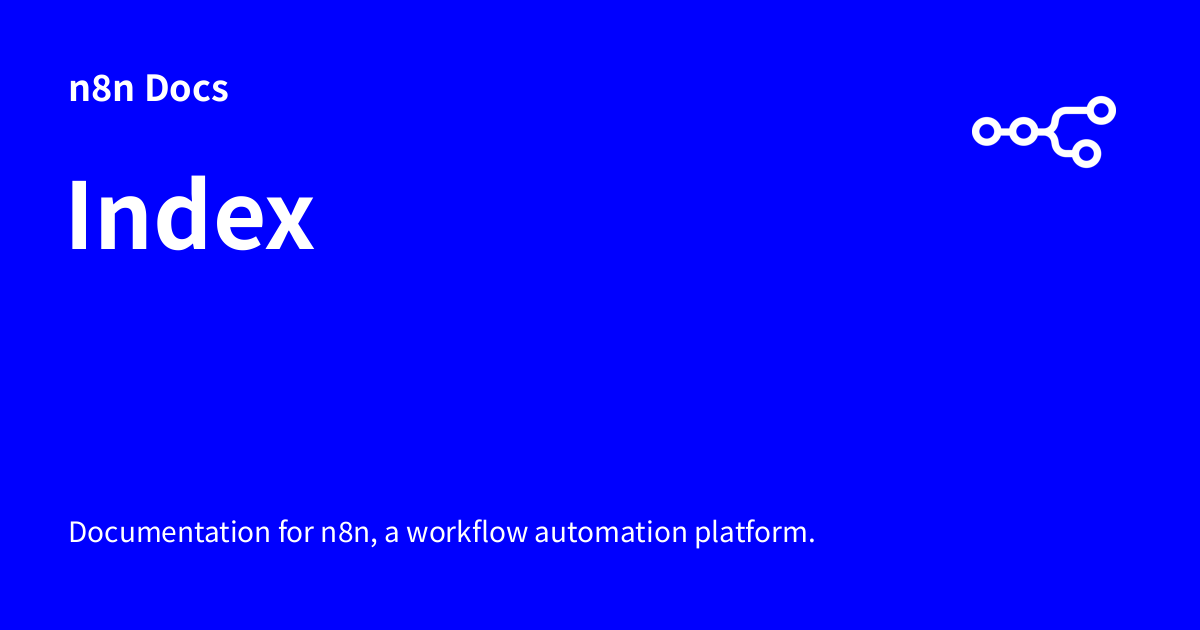 Index | n8n Docs