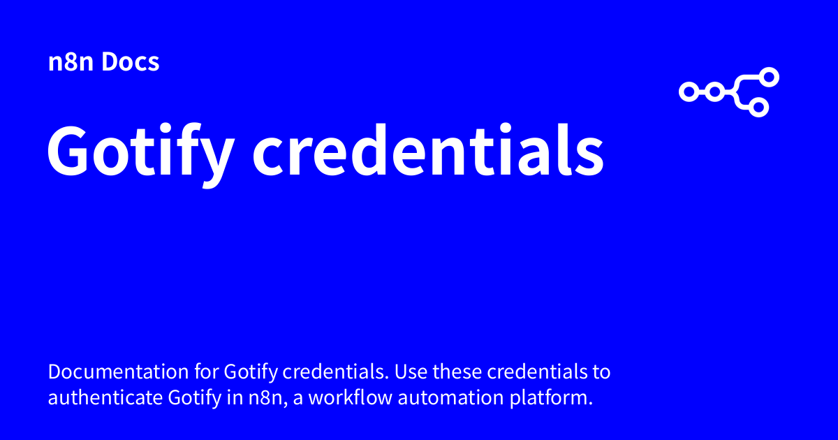Gotify credentials | n8n Docs